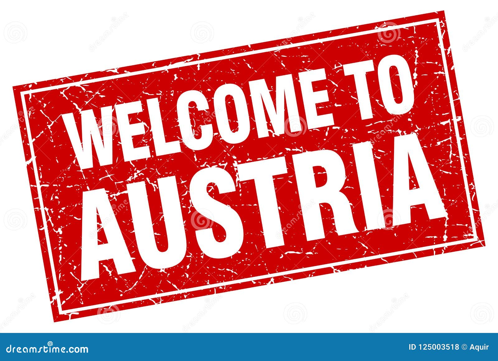 Welcome to Austria stamp stock vector. Illustration of label - 125003518