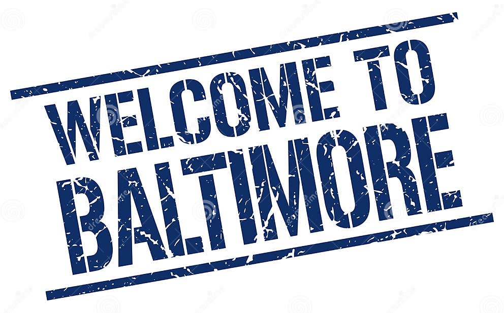 Welcome to Baltimore stamp stock vector. Illustration of badge - 94369469