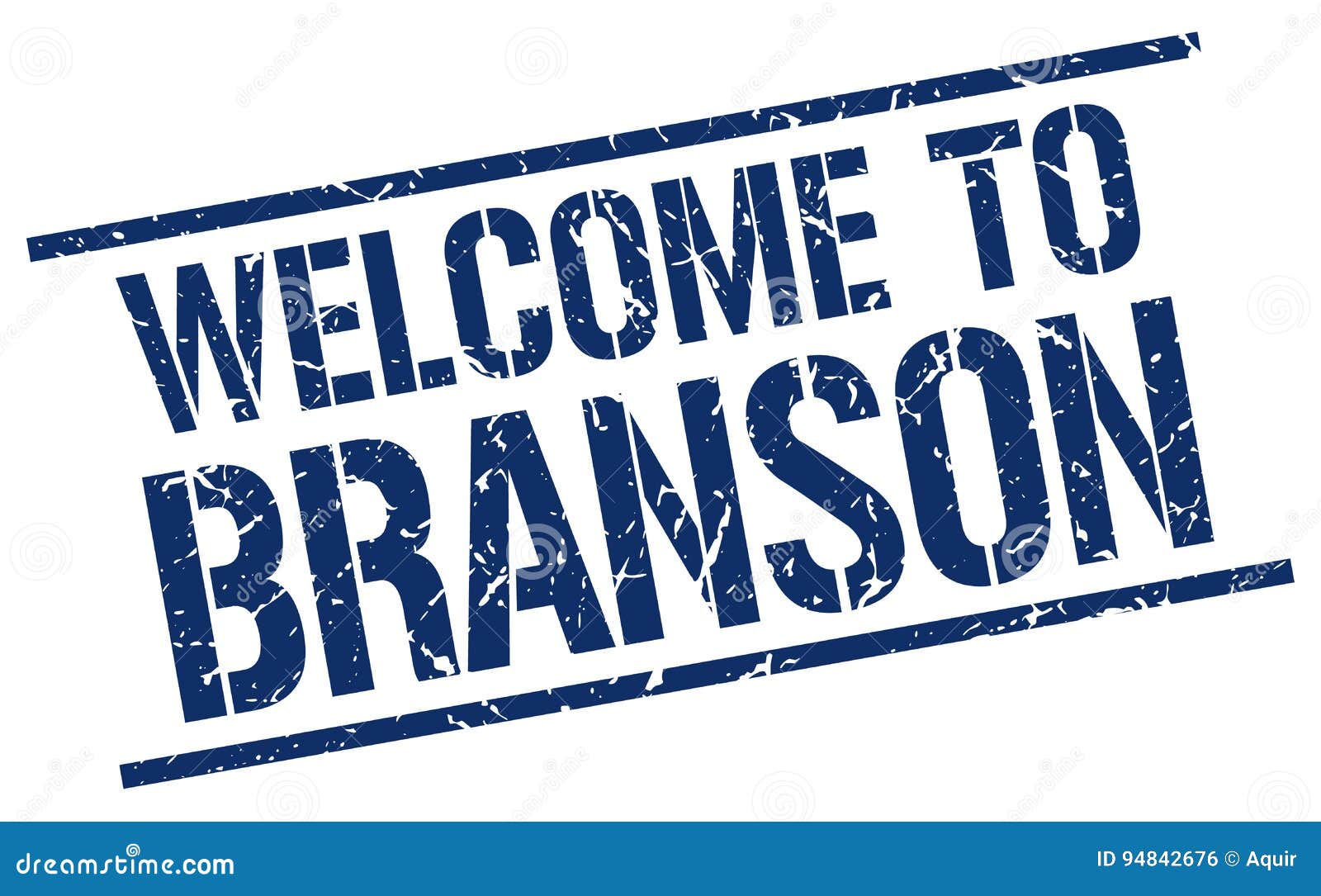 Welcome to Branson stamp stock vector. Illustration of white - 94842676