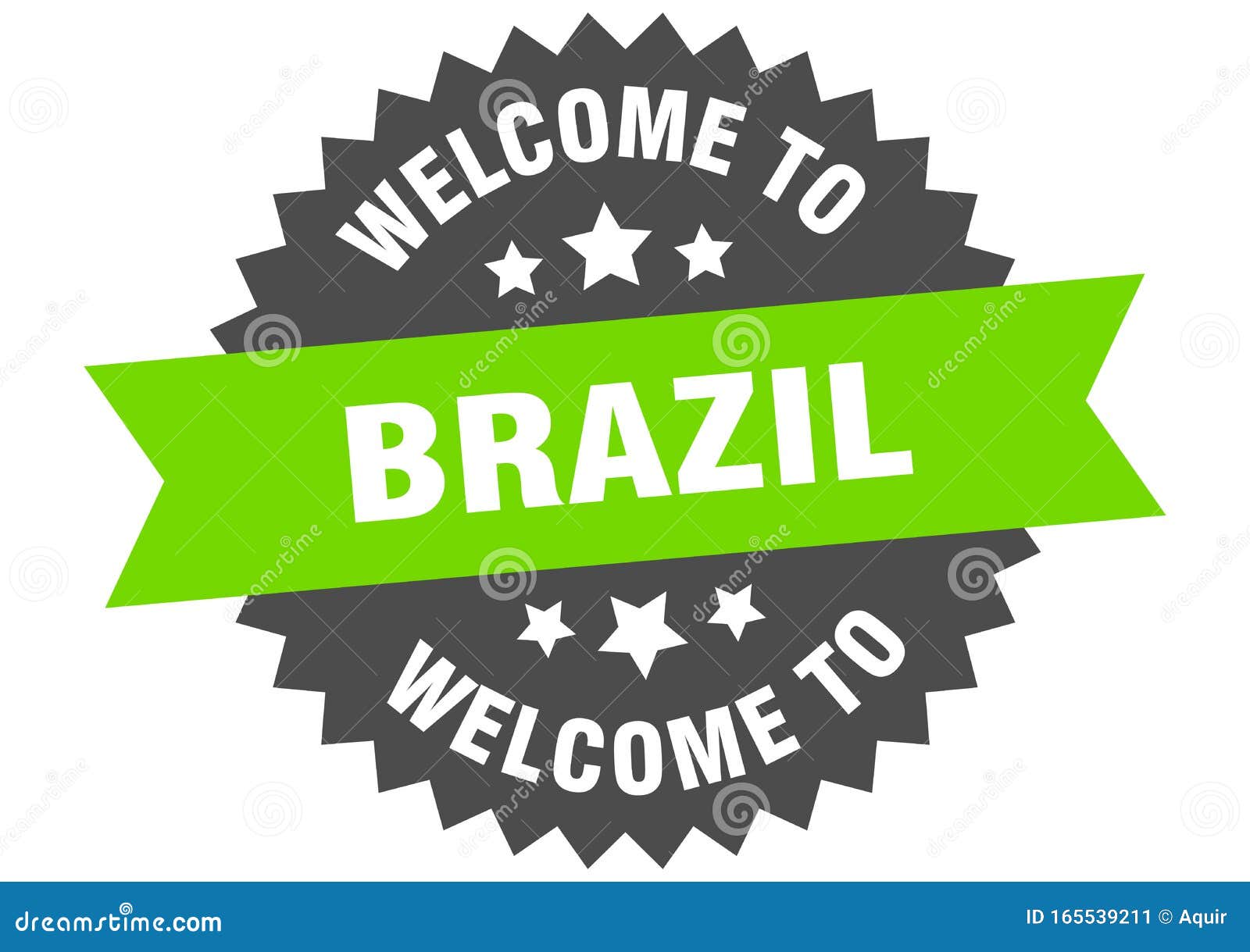 Welcome To Brazil. Welcome To Brazil Isolated Sticker Stock Vector ...