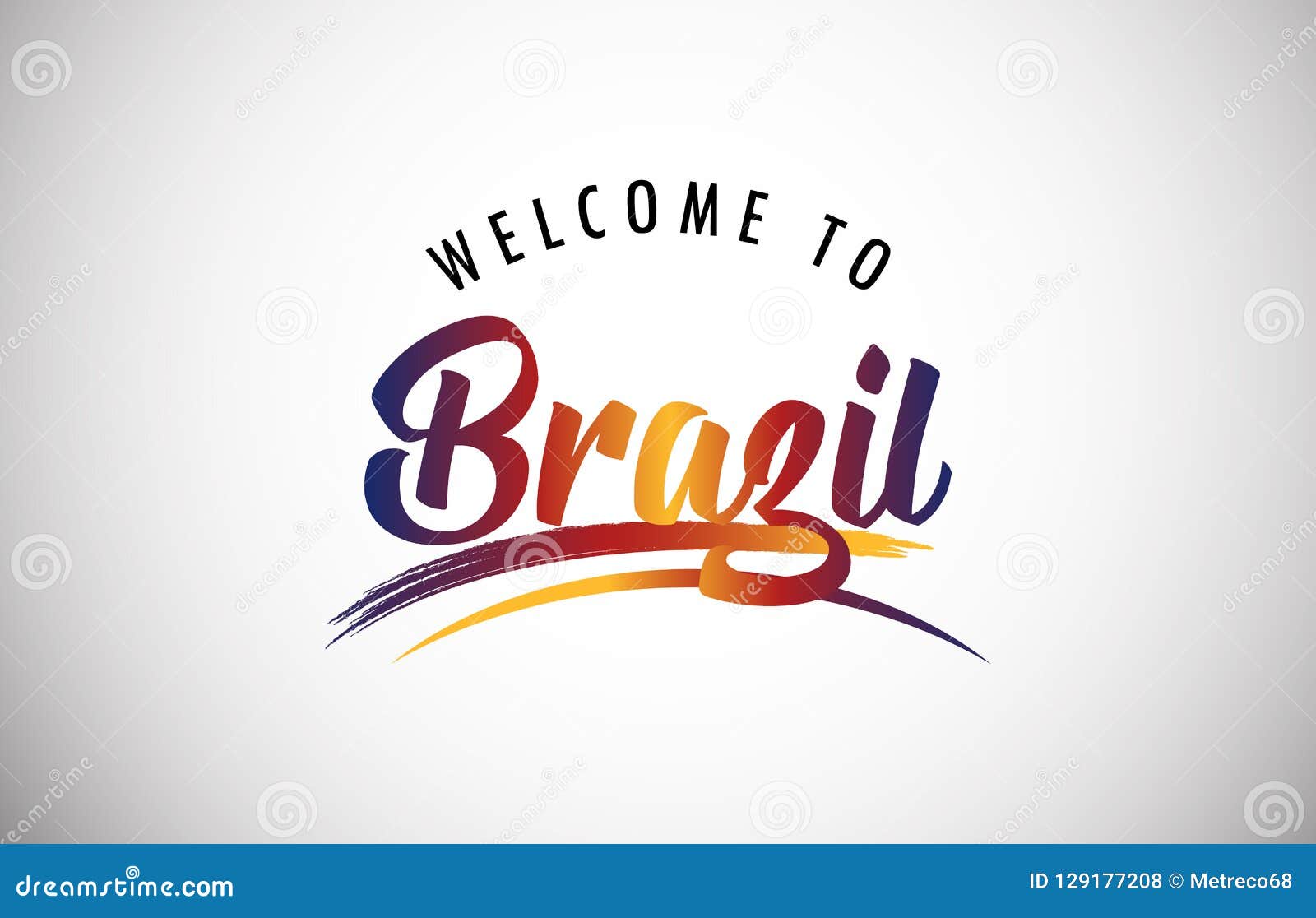 Welcome to Brazil stock vector. Illustration of design - 129177208