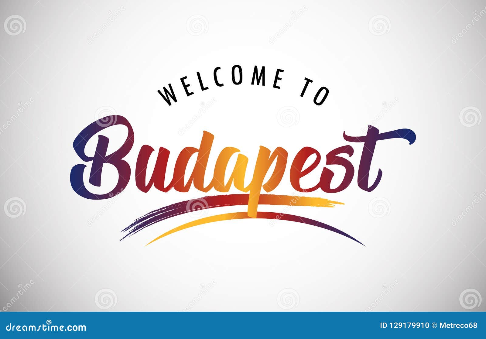 Welcome to Budapest stock vector. Illustration of design - 129179910