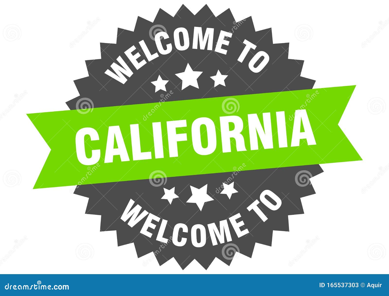 Welcome To California. Welcome To California Isolated Sticker Stock ...
