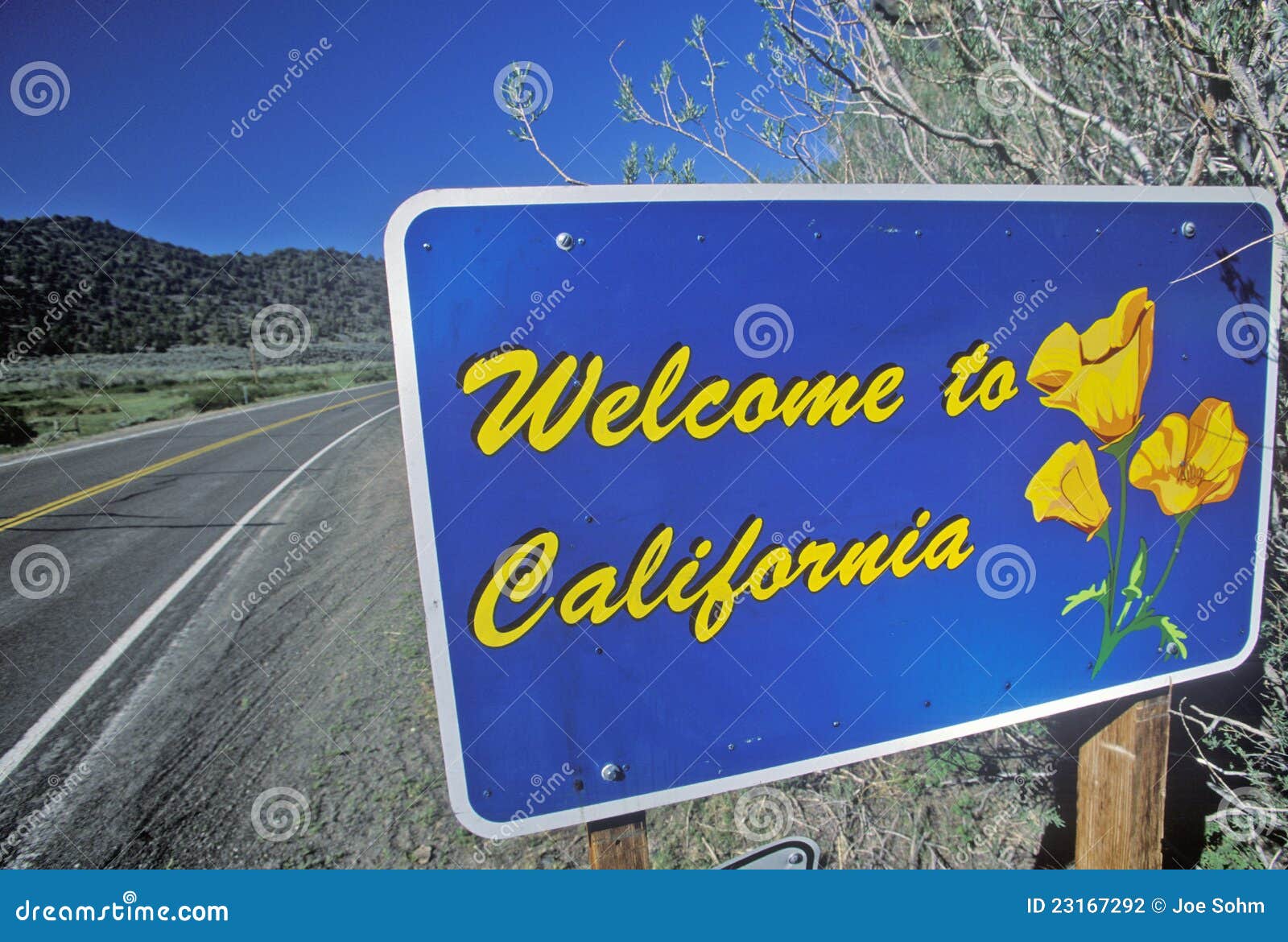 Welcome to California Sign stock photo. Image of motorway - 23167292
