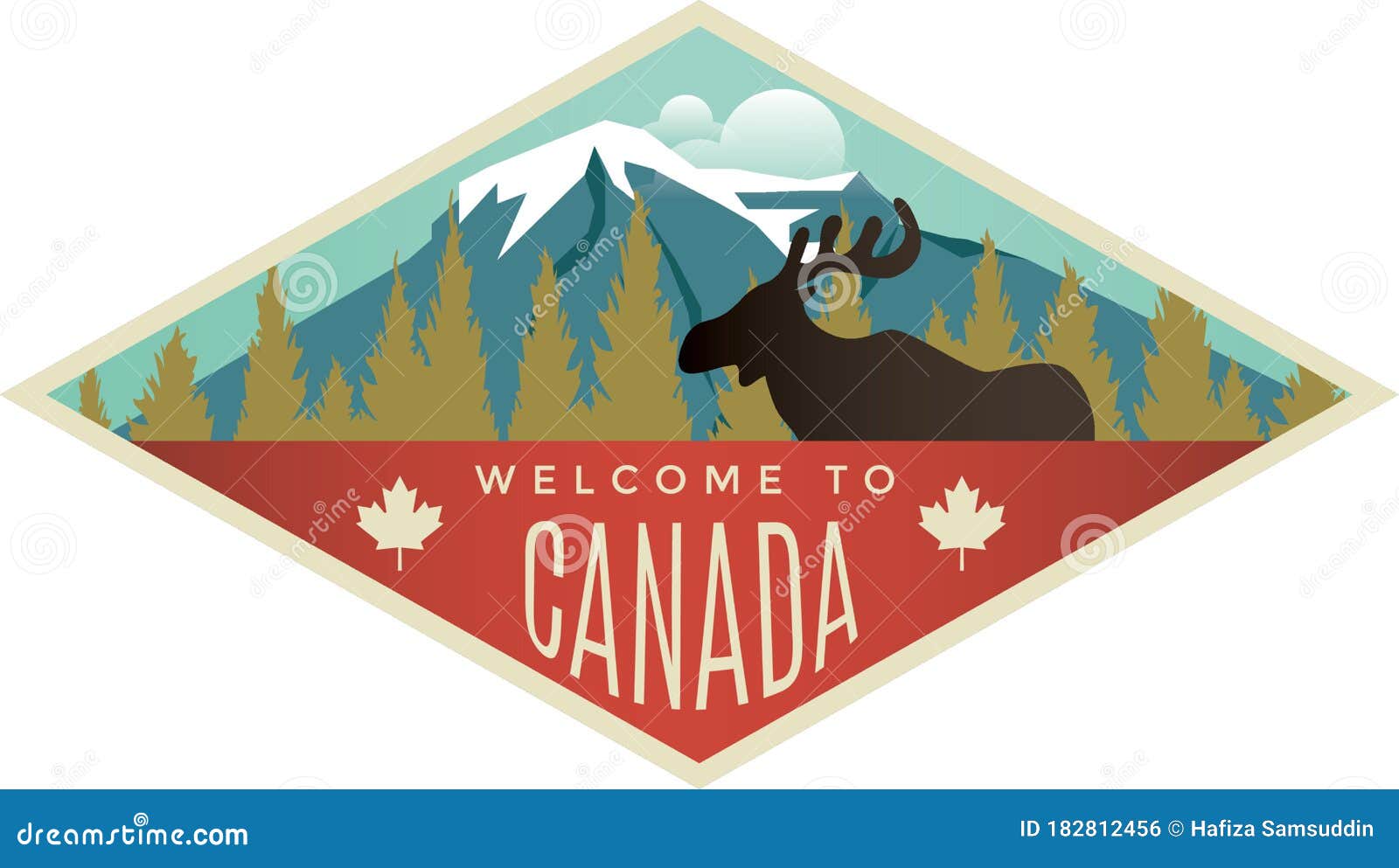 Welcome To Canada Label Design Stock Vector - Illustration of jungle ...