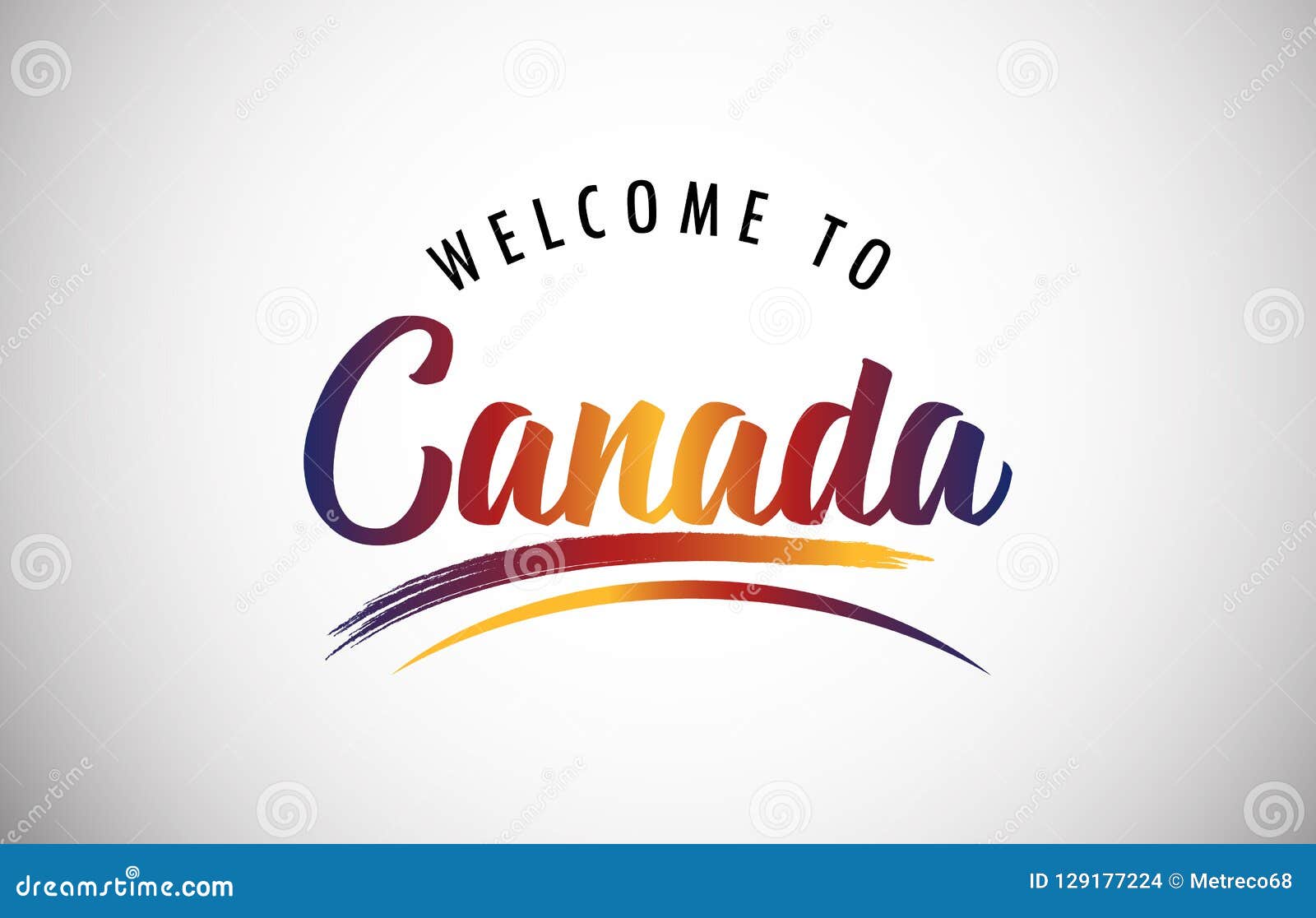 Welcome to Canada stock vector. Illustration of logo - 129177224