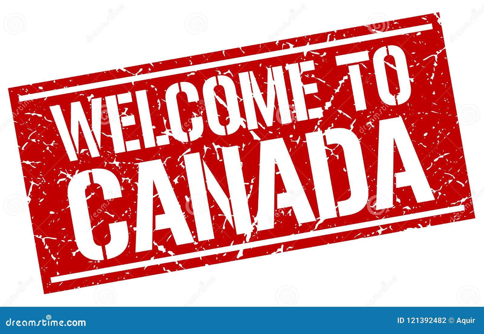 Welcome to Canada stamp stock vector. Illustration of grunge - 121392482