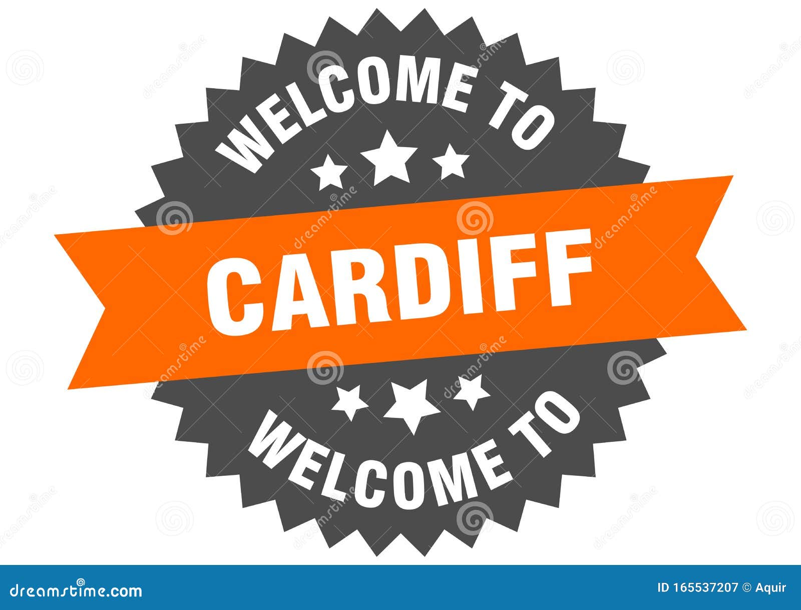 Welcome To Cardiff. Welcome To Cardiff Isolated Sticker Stock Vector ...