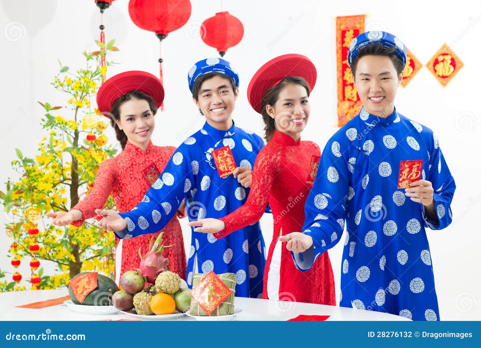 Welcome to celebrate Tet! stock photo. Image of asian - 28276132