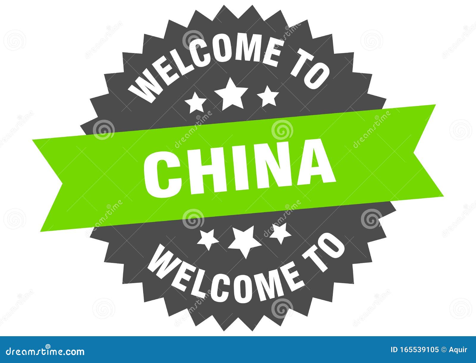 Welcome To China. Welcome To China Isolated Sticker Stock Vector ...