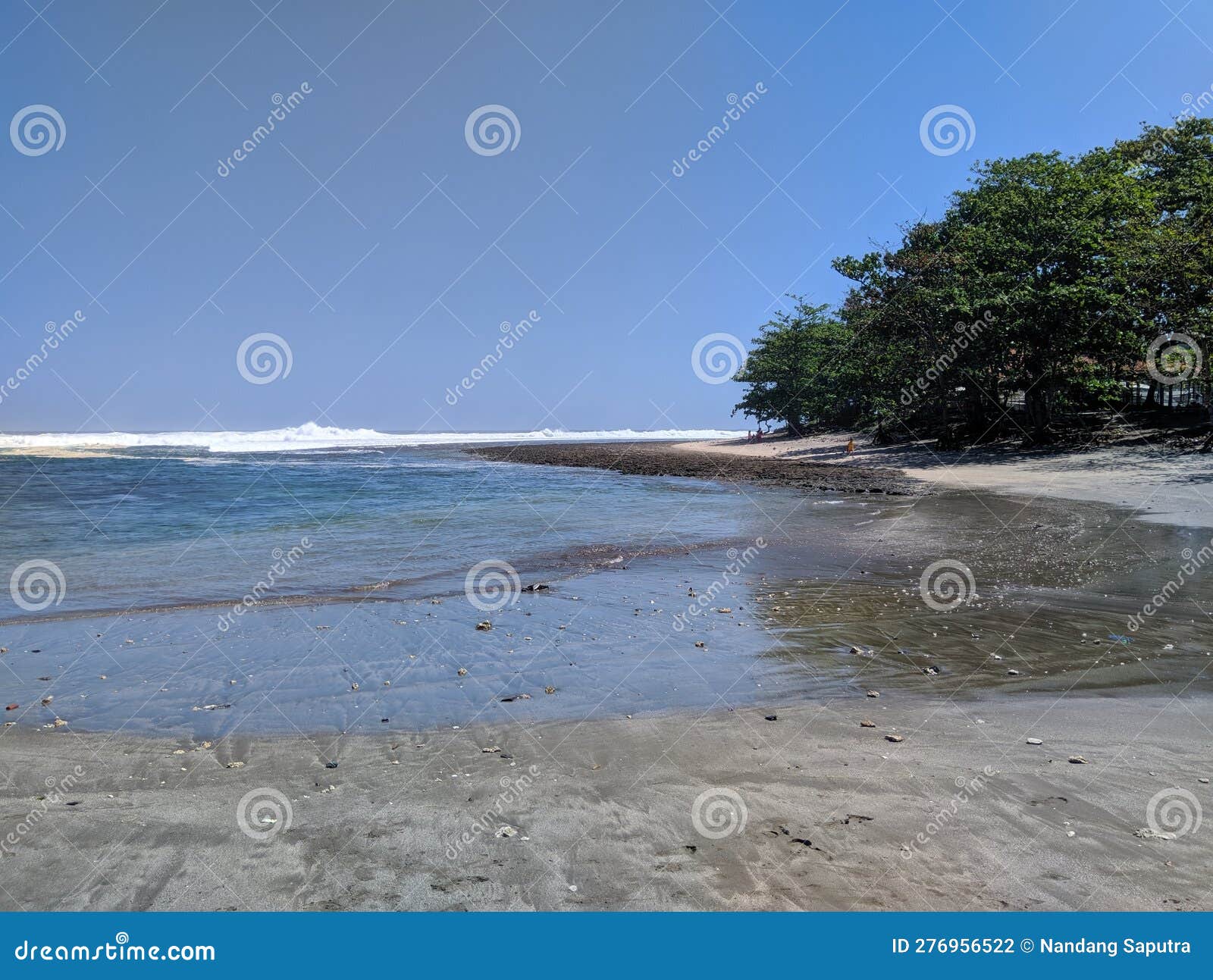 Welcome To Cipatujah Beach, Located at Indonesia Stock Photo - Image of ...