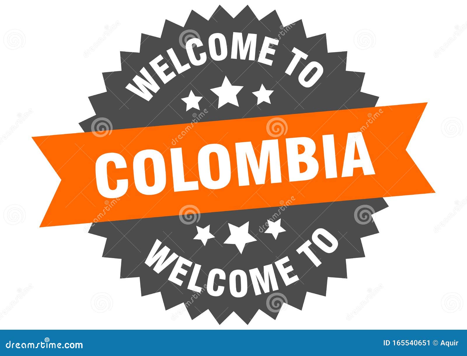 Welcome To Colombia. Welcome To Colombia Isolated Sticker Stock Vector ...