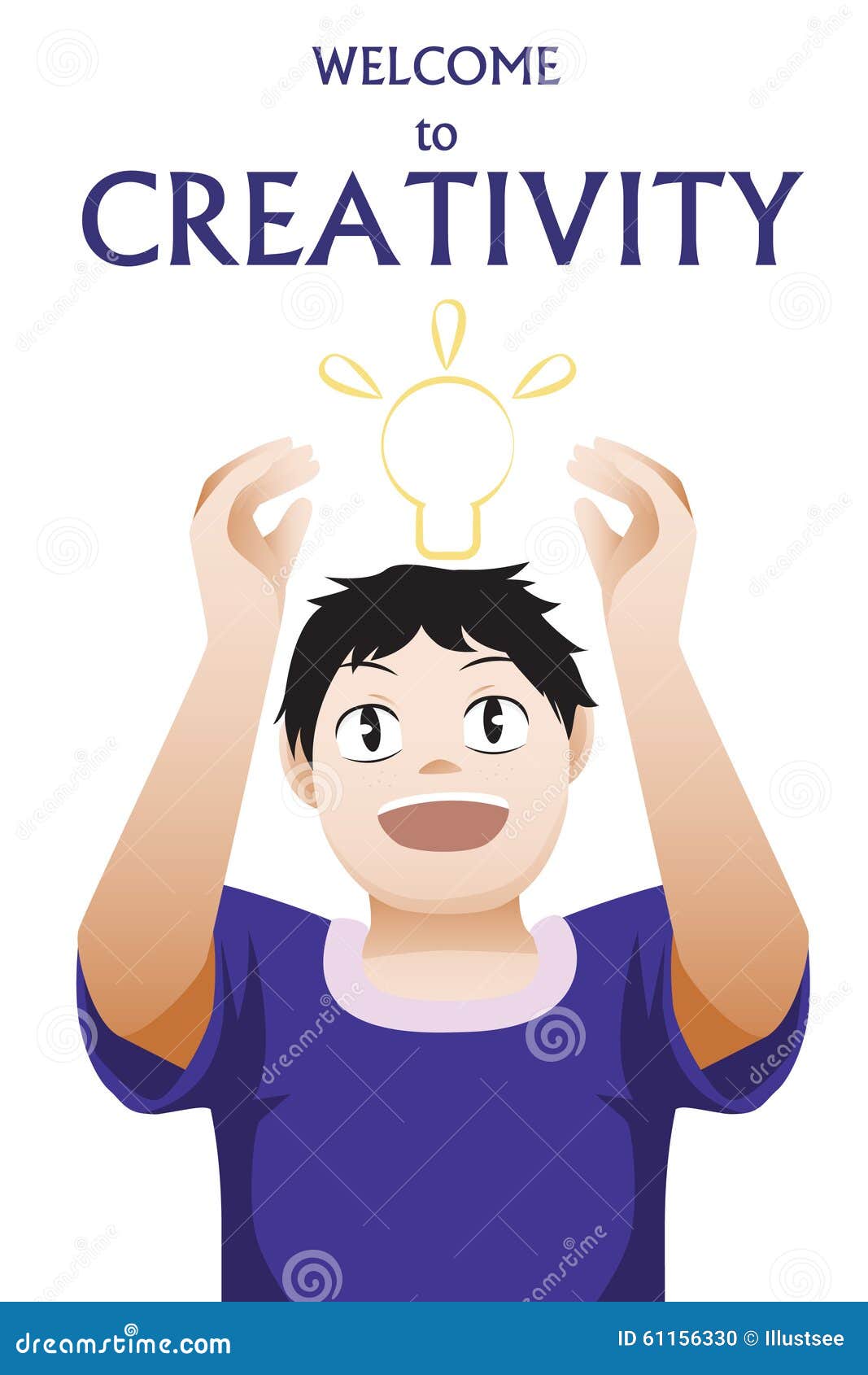 Welcome to creativity stock vector. Illustration of creative - 61156330