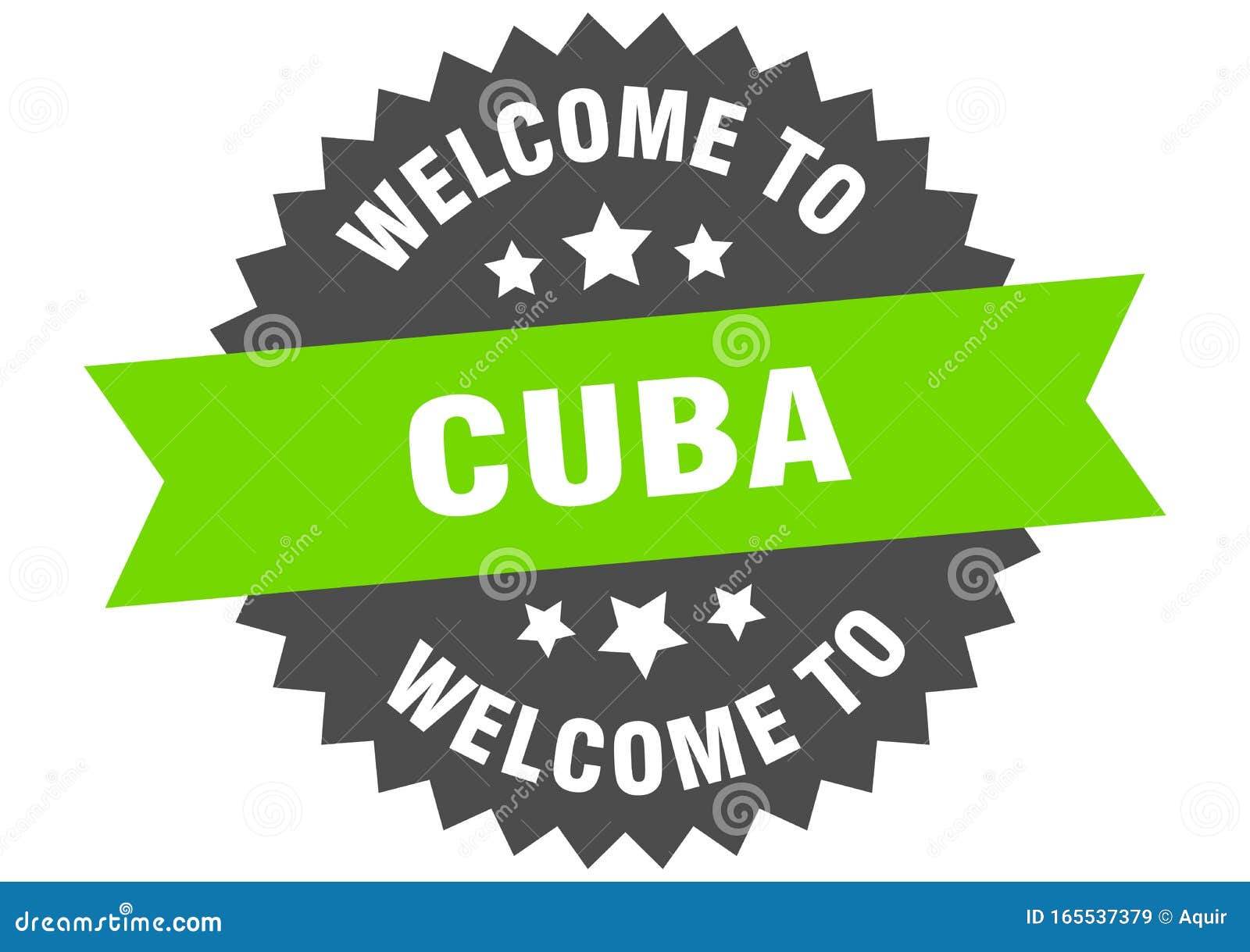 Welcome To Cuba. Welcome To Cuba Isolated Sticker Stock Vector ...