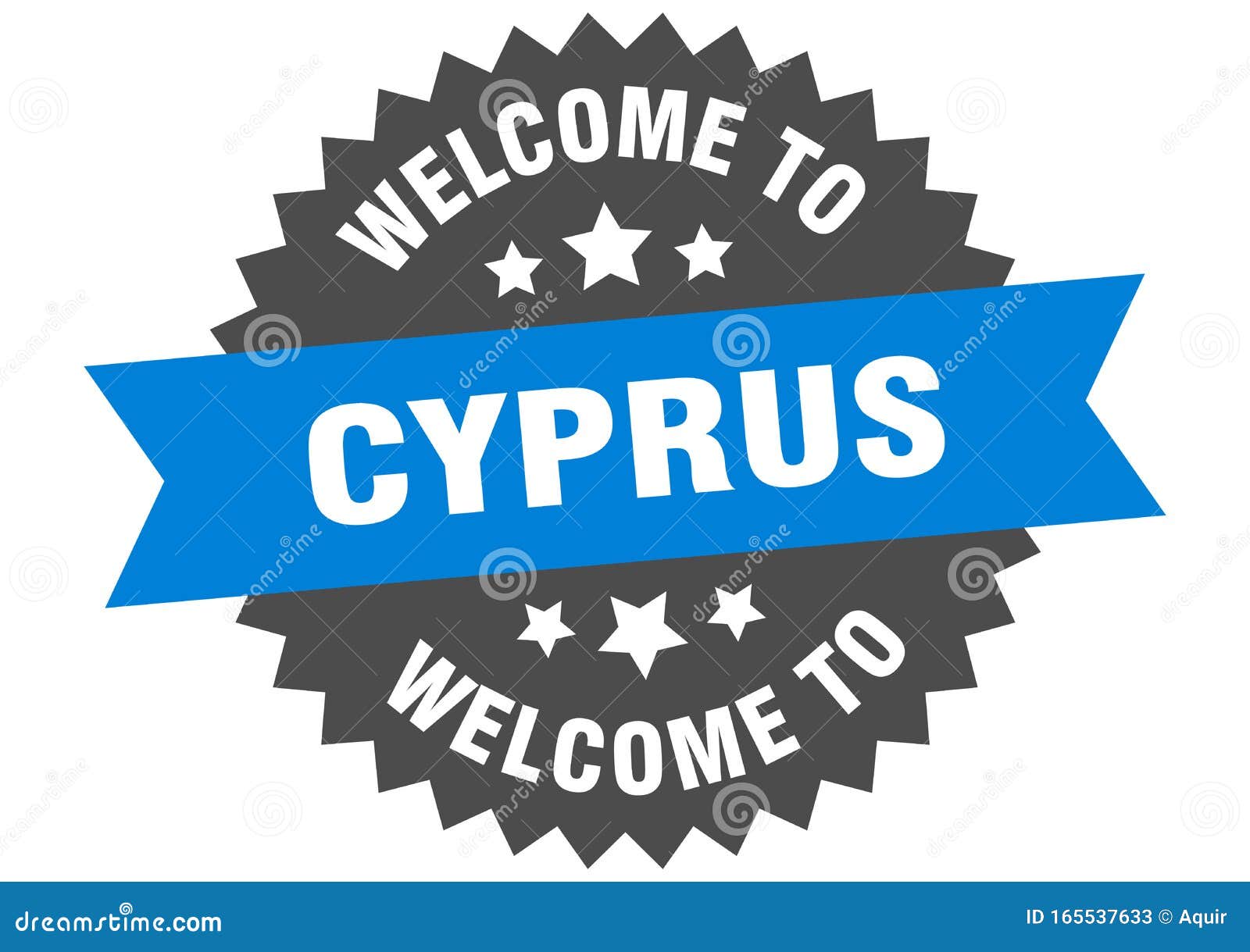 Welcome To Cyprus. Welcome To Cyprus Isolated Sticker Stock Vector ...