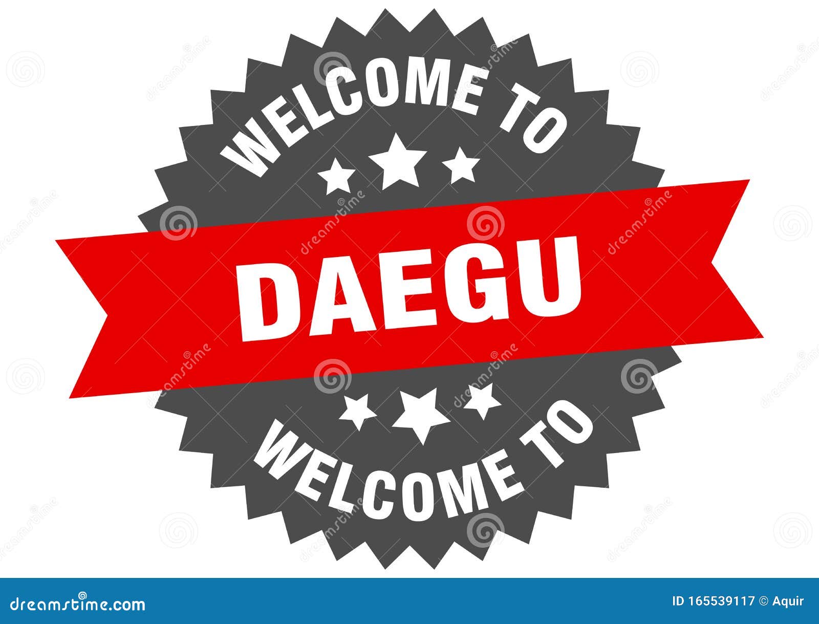 Welcome To Daegu. Welcome To Daegu Isolated Sticker Stock Vector ...
