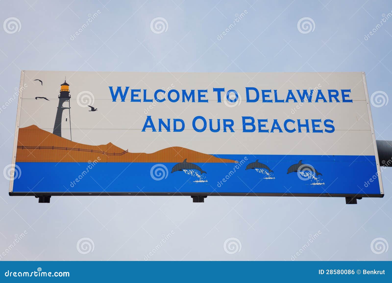 Welcome to Delaware stock photo. Image of sign, dolphin - 28580086