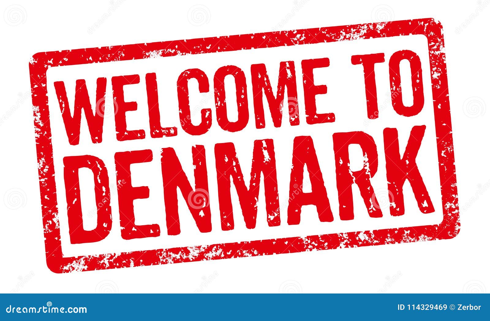 Welcome to Denmark stock illustration. Illustration of rubber - 114329469