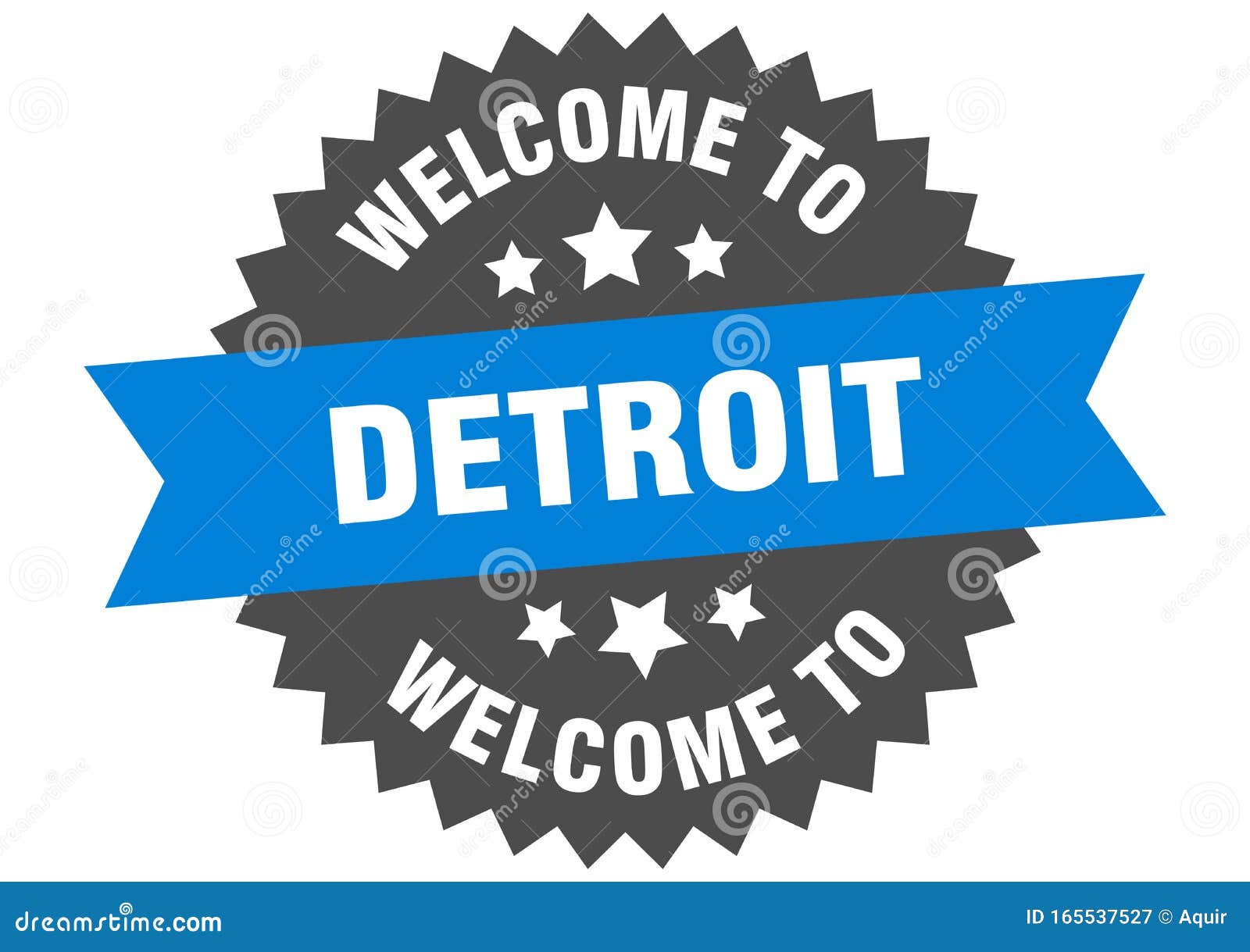 Welcome To Detroit. Welcome To Detroit Isolated Sticker Stock Vector ...