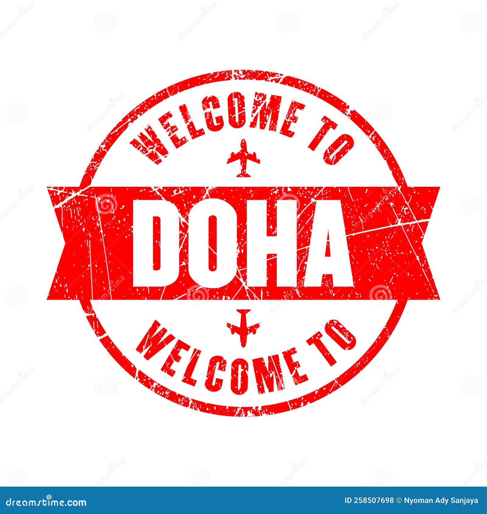 Welcome To Doha Stamp. Doha Round Sign Vector Illustration ...