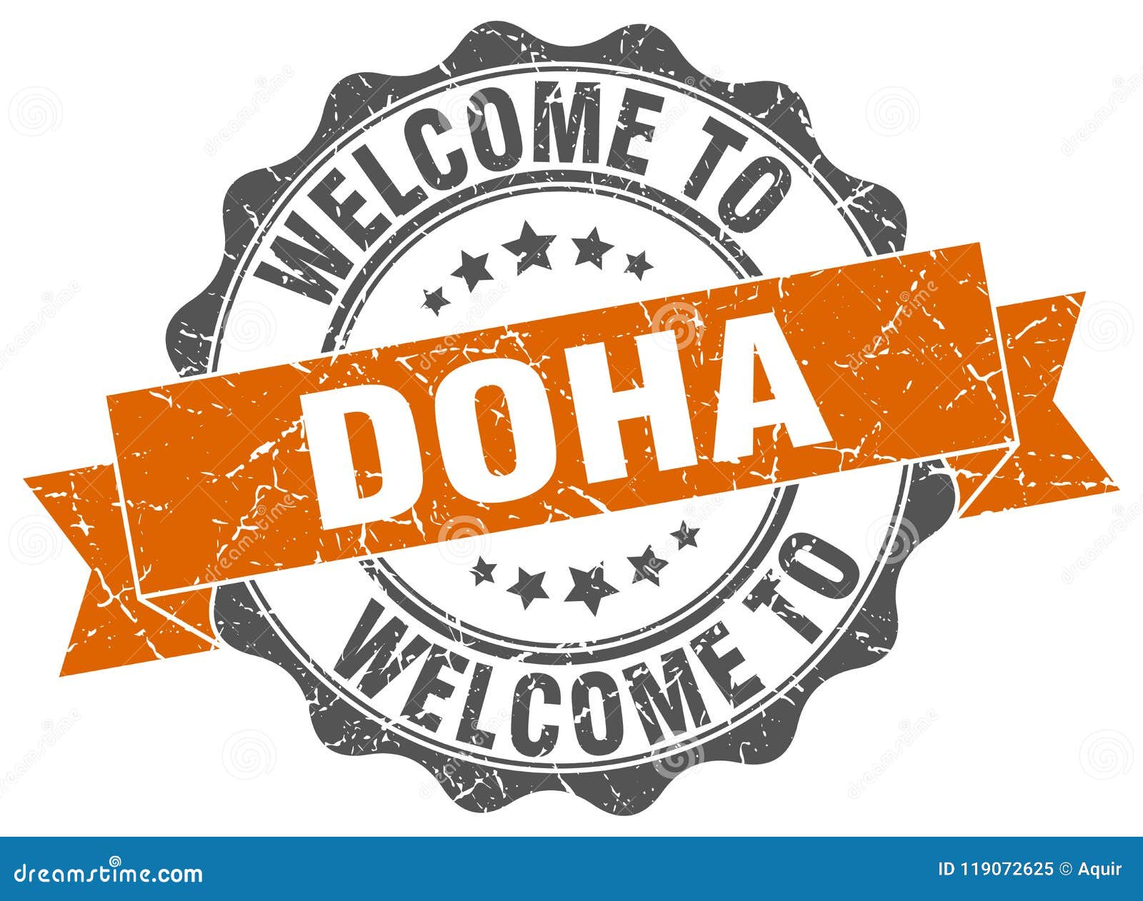 Welcome To Doha Stamp. Doha Round Sign Vector Illustration ...
