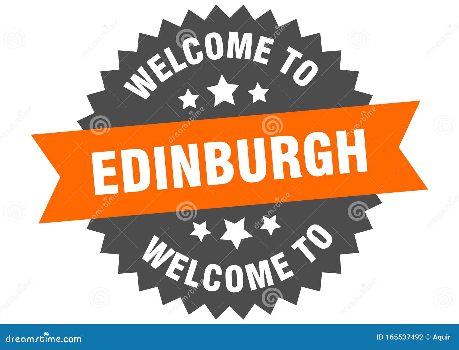 Welcome To Edinburgh. Welcome To Edinburgh Isolated Sticker Stock ...