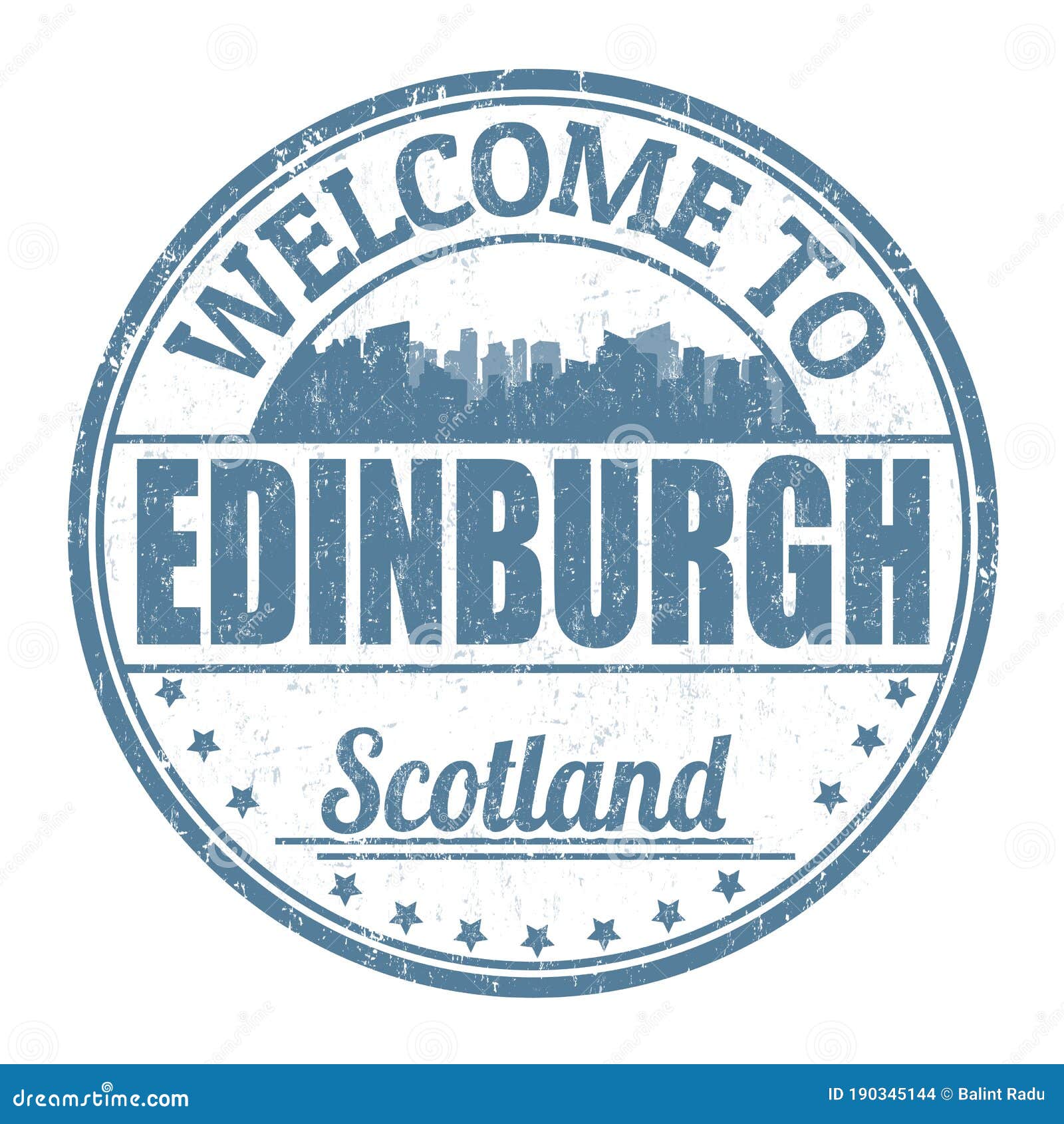 Welcome To Edinburgh Stamp. Edinburgh Round Sign Vector Illustration ...