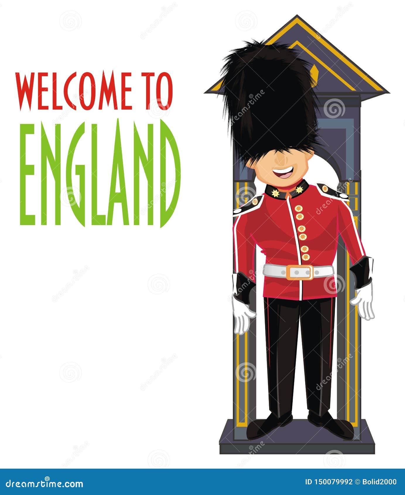 Smiling Guardsman Stand Stock Image | CartoonDealer.com #150079663