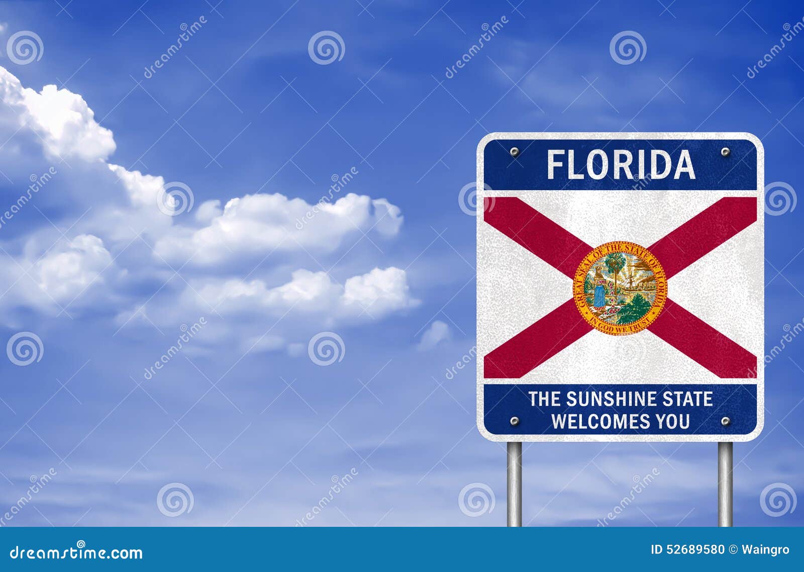 Welcome to Florida state stock illustration. Illustration of america ...