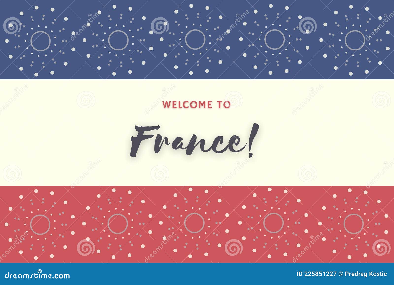 Welcome to France stock illustration. Illustration of creative - 225851227