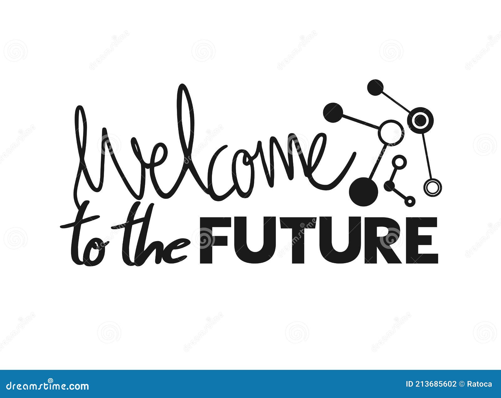 Welcome To the Future Message Stock Vector - Illustration of tech ...