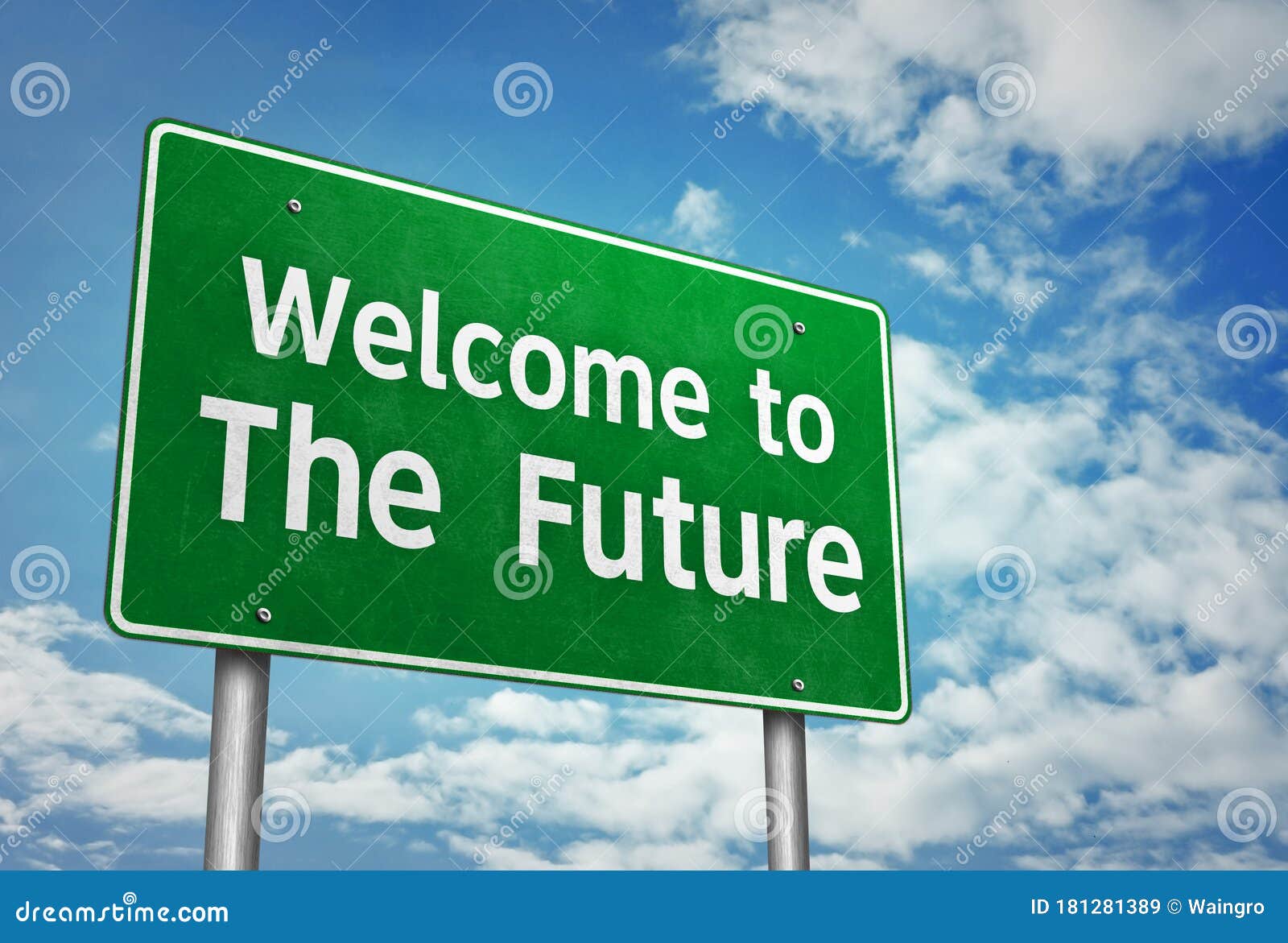 Welcome To The Future Sign Stock Photo | CartoonDealer.com #37228062