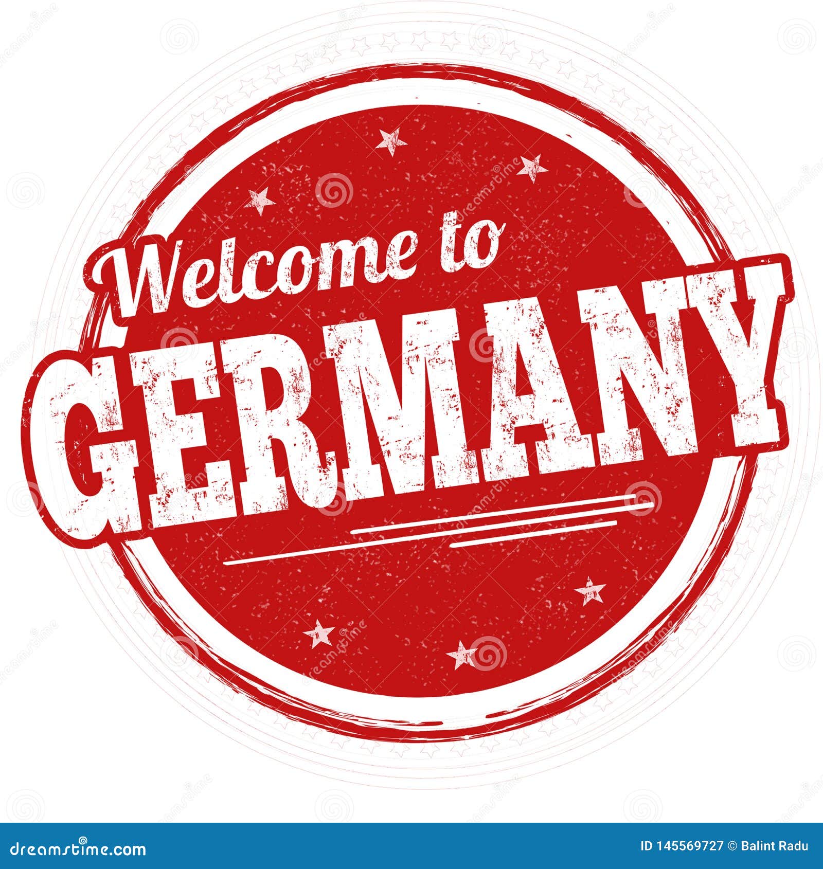 Welcome To Germany. Travel German Landmarks. Cartoon Vector ...