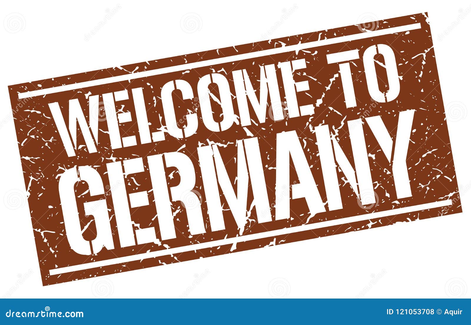 Welcome to Germany stamp stock vector. Illustration of greeting - 121053708