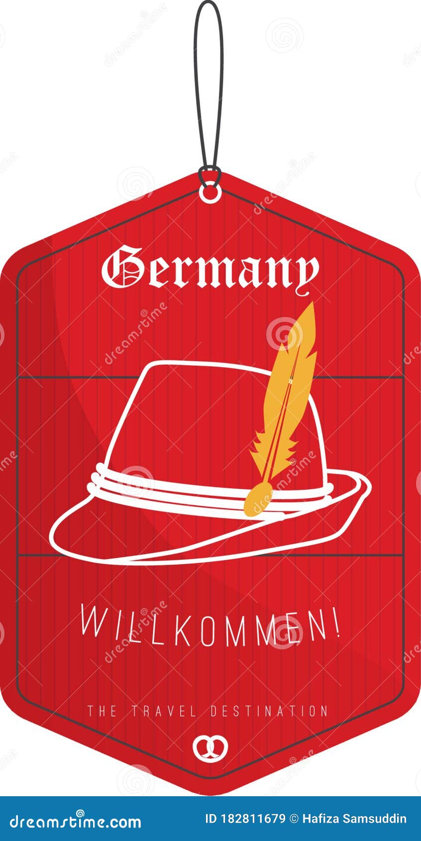 Welcome to Germany tag stock vector. Illustration of string - 182811679