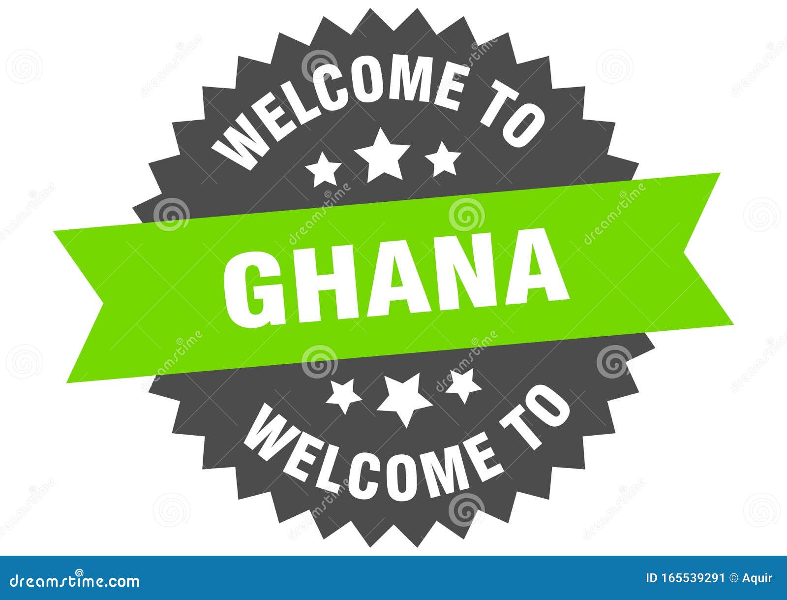 Welcome To Ghana. Welcome To Ghana Isolated Sticker Stock Vector ...
