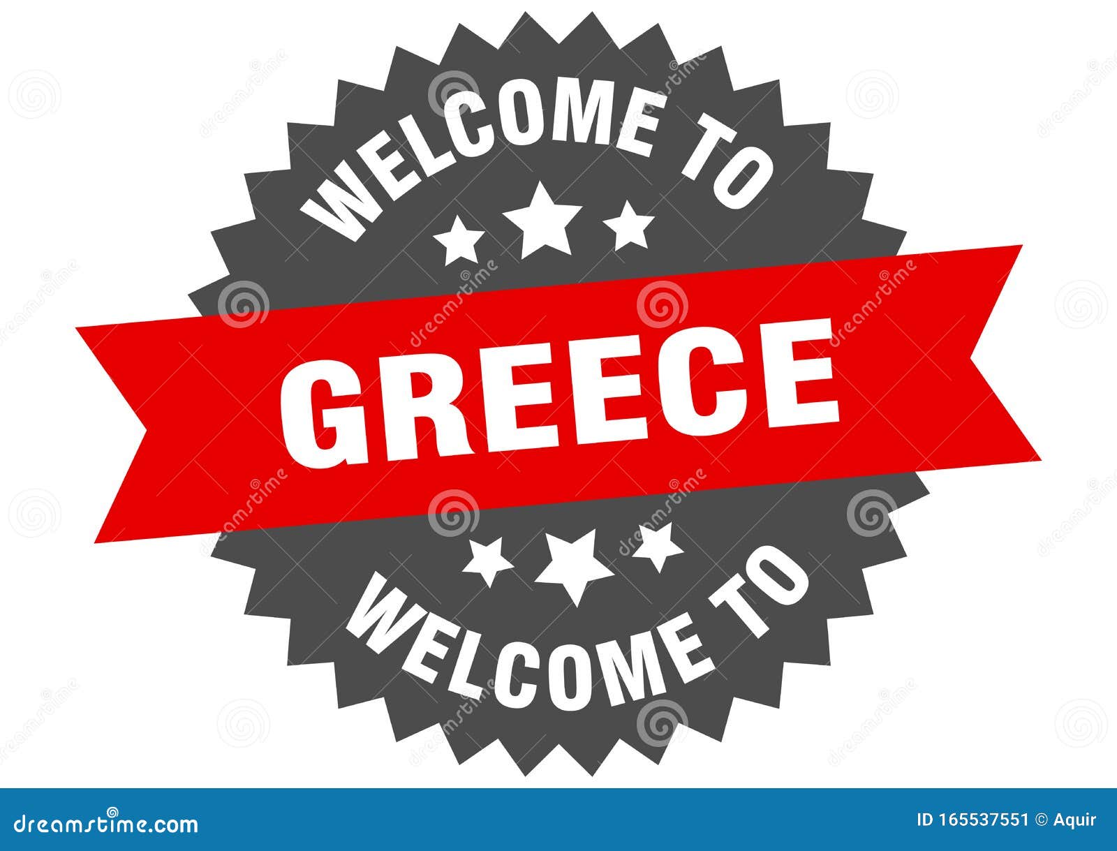 Welcome To Greece. Welcome To Greece Isolated Sticker Stock Vector ...