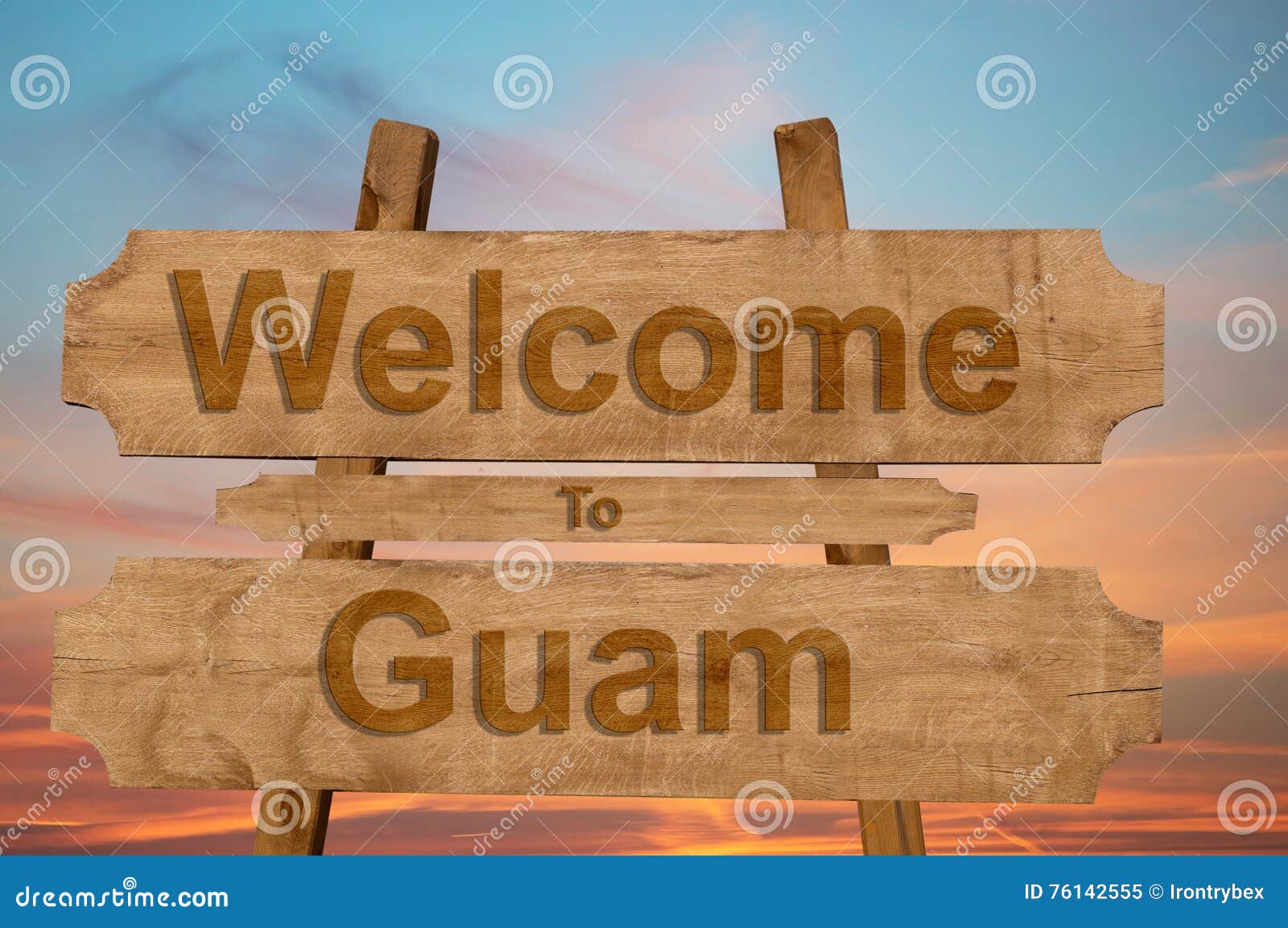 Welcome To Guam Sing on Wood Background Stock Image - Image of ...