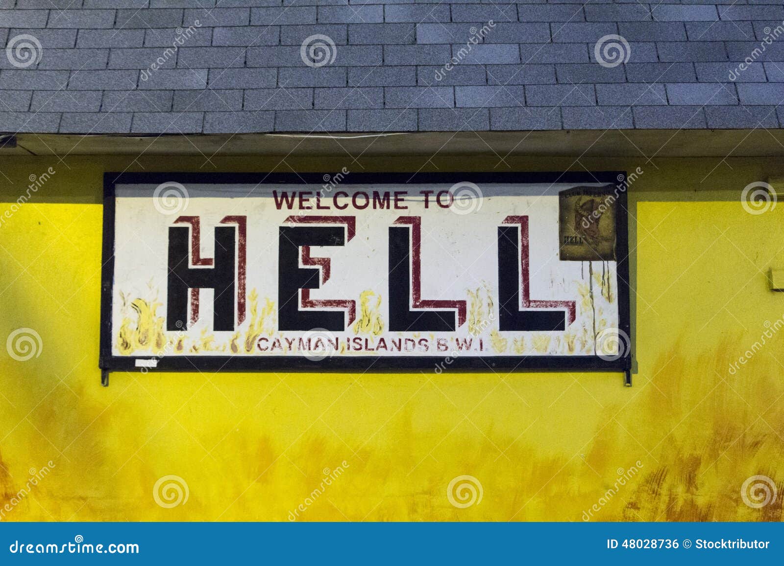 Welcome to hell editorial photo. Image of cayman, arrow - 48028736