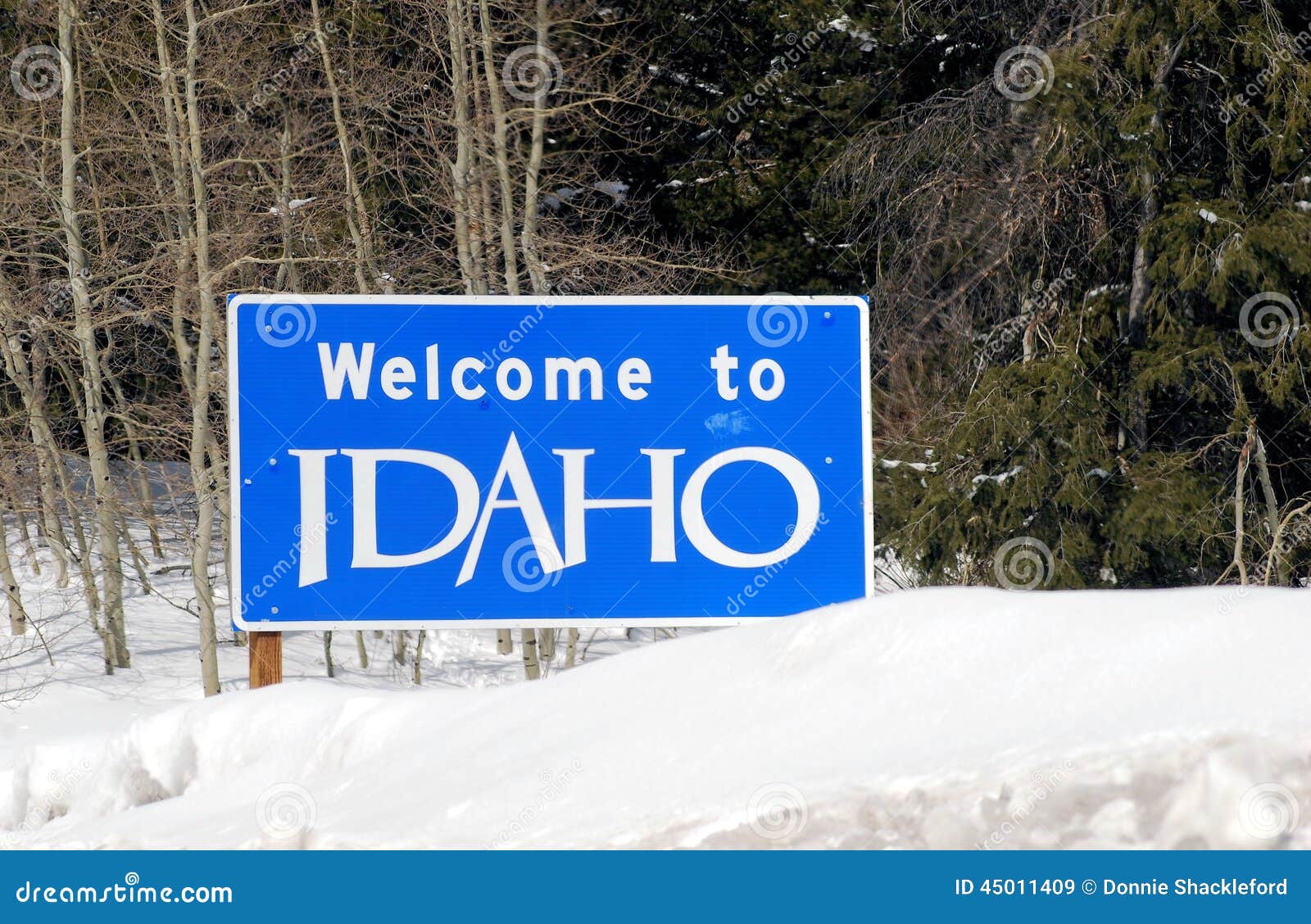 Welcome to Idaho stock image. Image of weather, snow - 45011409
