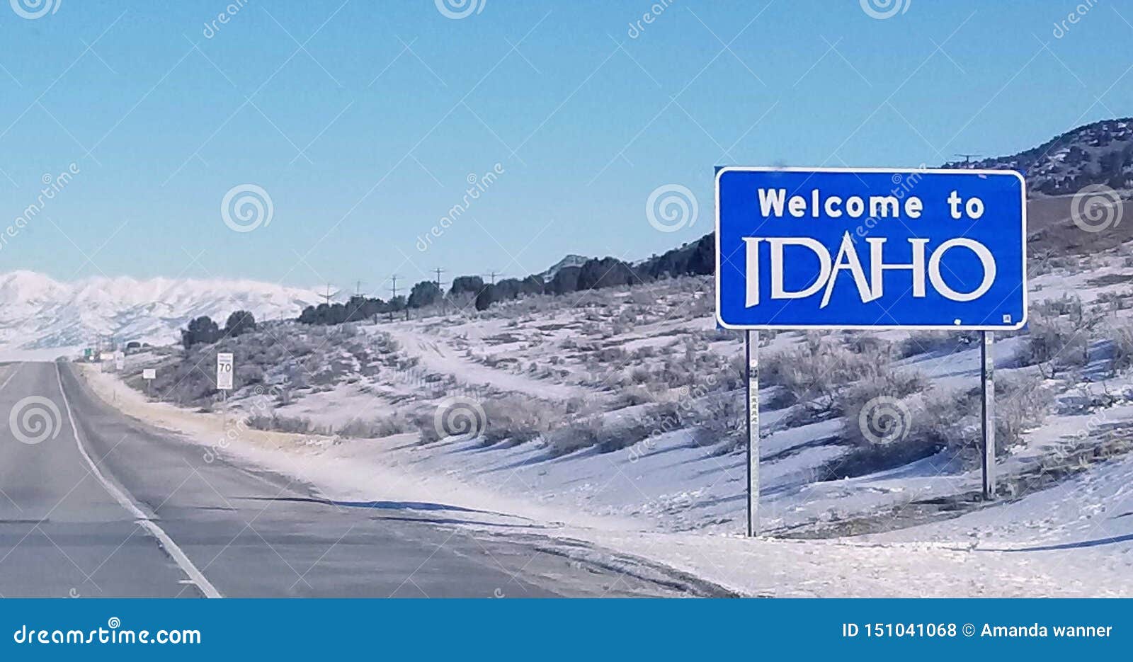 Welcome To Idaho State-line Sign. Editorial Stock Photo - Image of ...