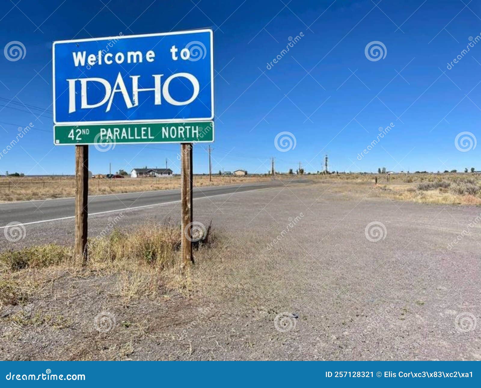Welcome To the Idaho State Sign. State Border . Stock Image - Image of ...