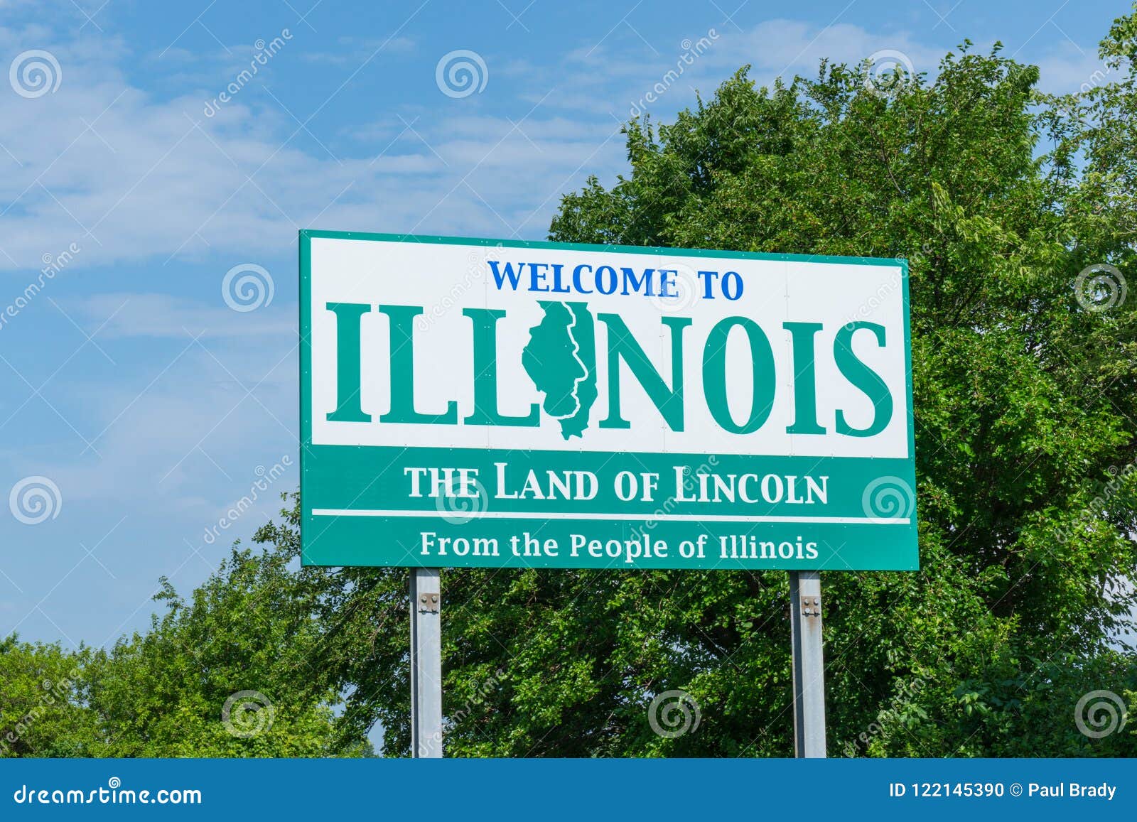 Welcome to Illinois Sign stock photo. Image of illinois - 122145390