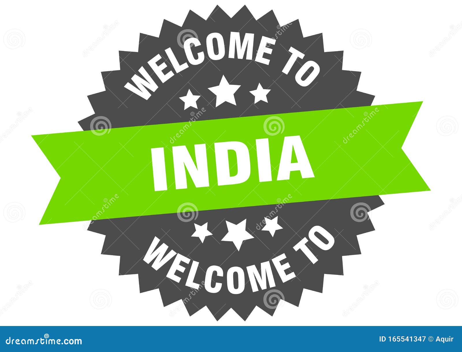 Welcome To India. Welcome To India Isolated Sticker Stock Vector ...