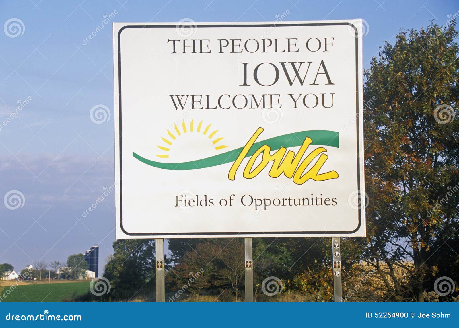 Welcome to Iowa Sign stock photo. Image of freeway, culture - 52254900