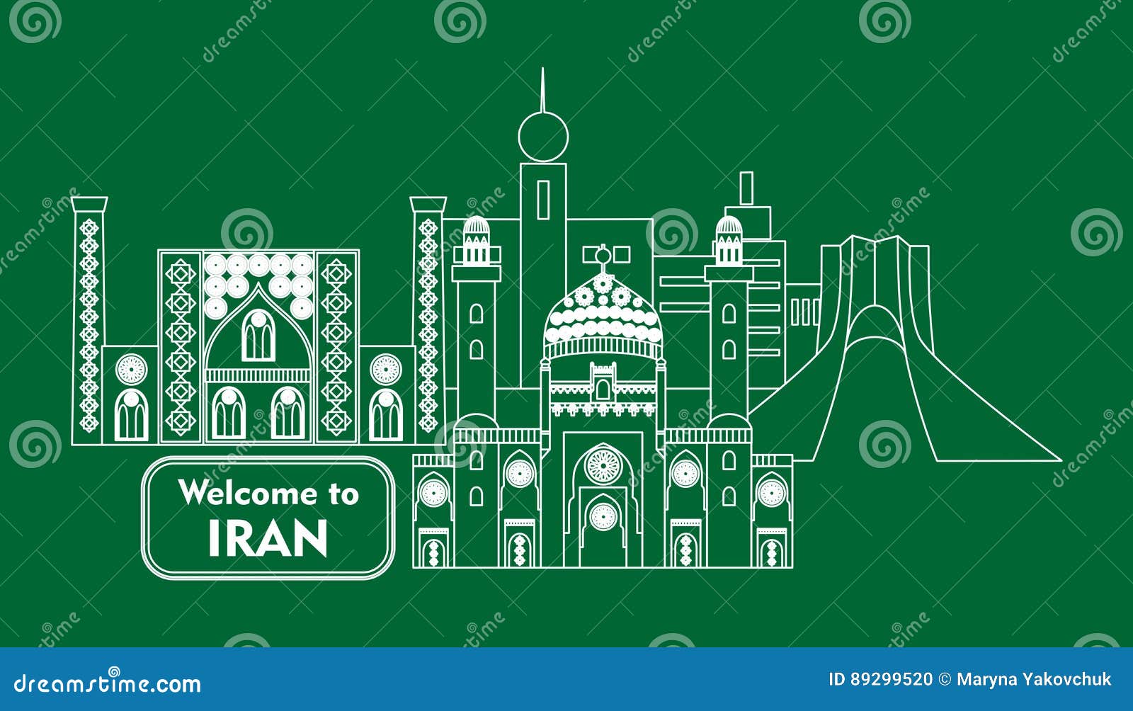 Welcome to iran stock vector. Illustration of symbol - 89299520