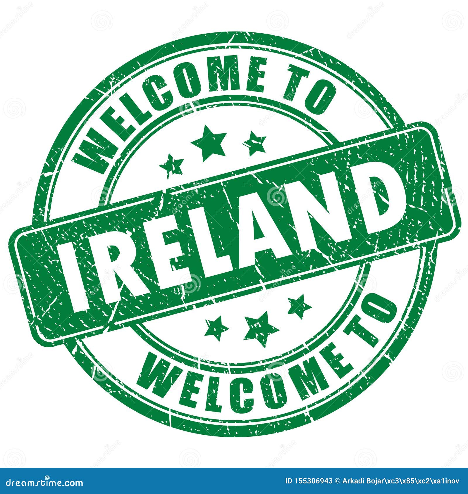 Welcome to Ireland stock vector. Illustration of happy - 155306943