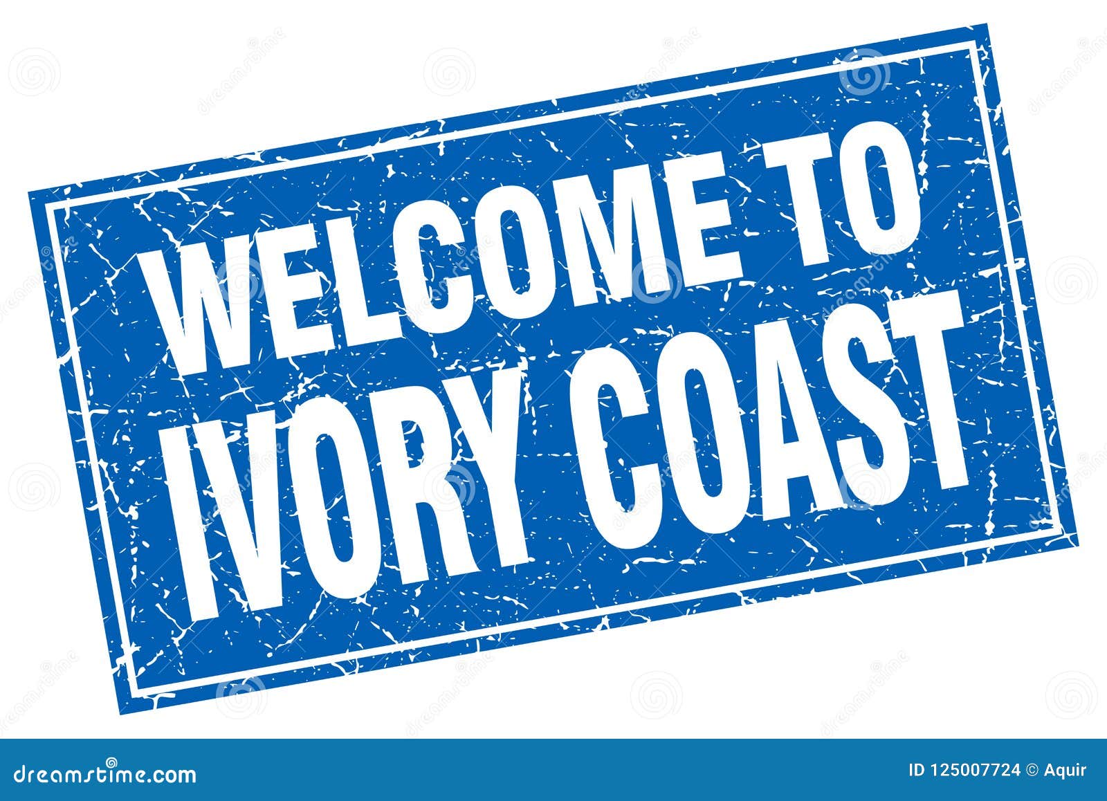 Welcome To Ivory Coast Stamp Stock Vector - Illustration of rubber ...