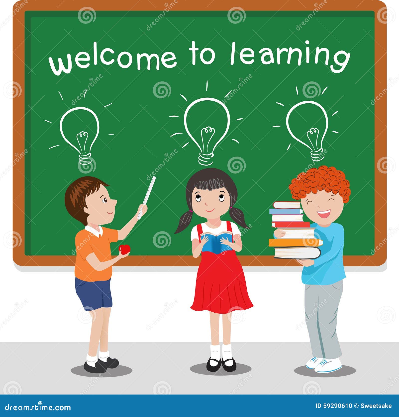 Welcome To Learning Vector Illustration Stock Vector - Illustration of ...