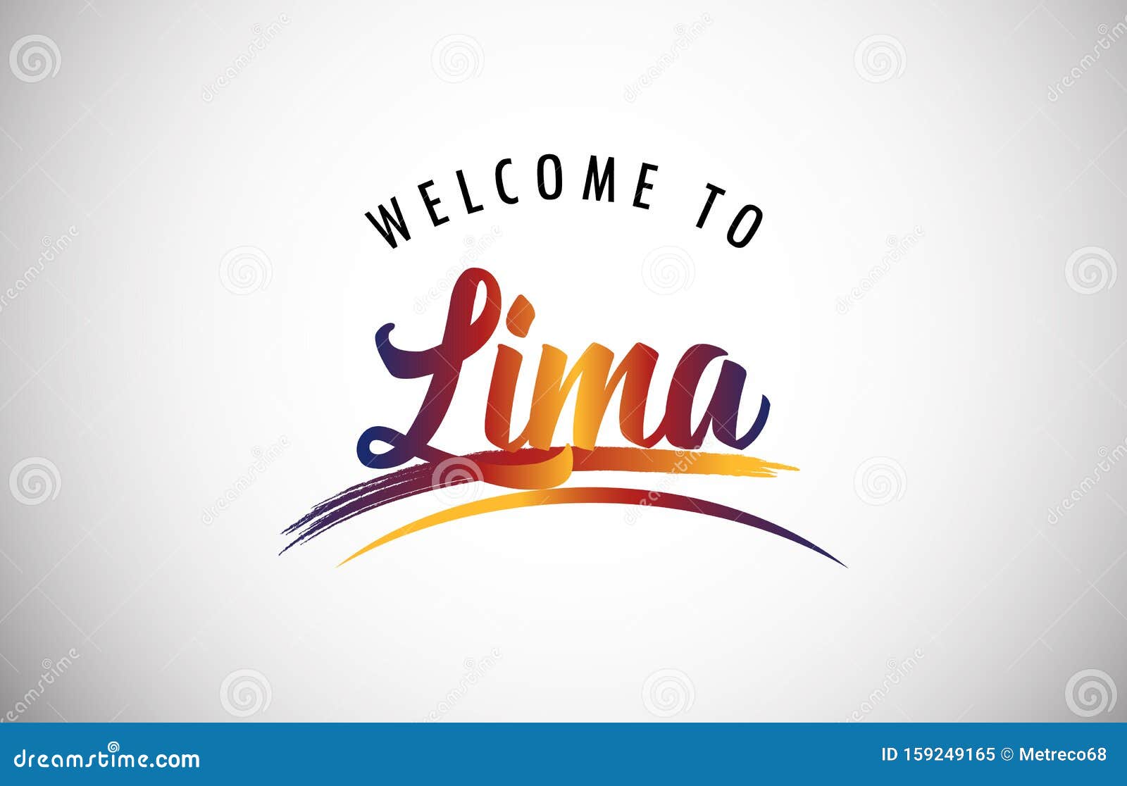 Welcome to Lima stock vector. Illustration of colors - 159249165